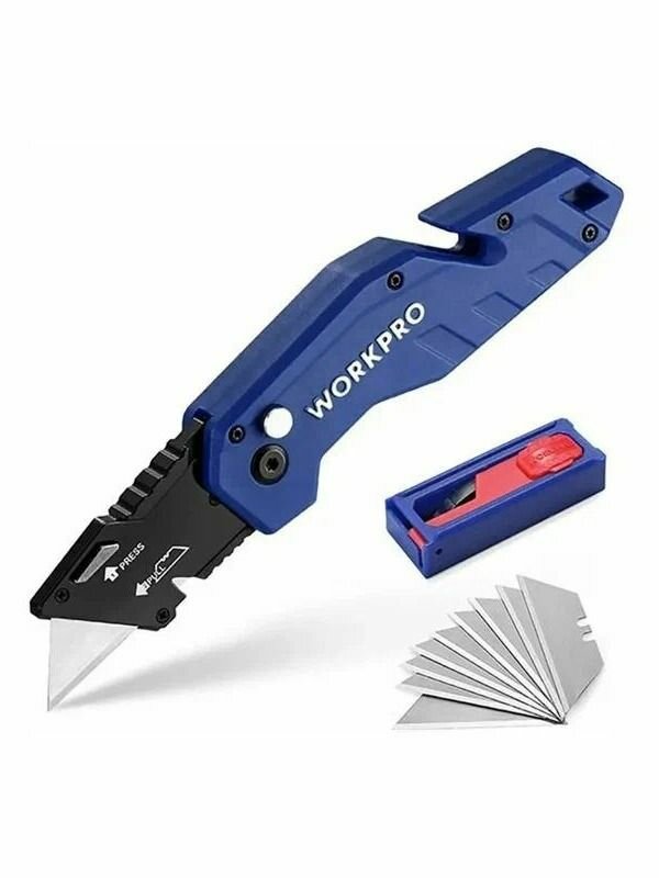 WORKPRO Нож универсальный складной со сменными лезвиями (WP211008)