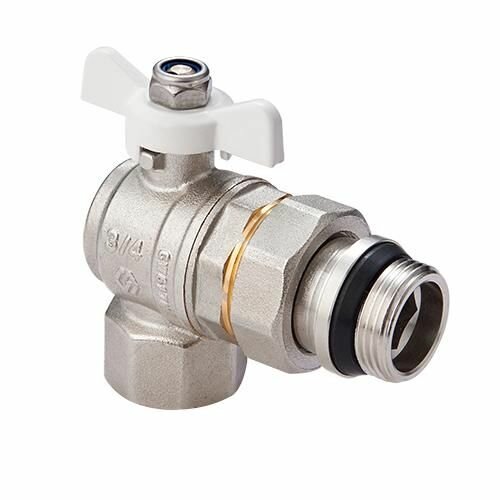 Кран шаровой MVI угловой, со сгоном, 1-2" ВН, ручка бабочка