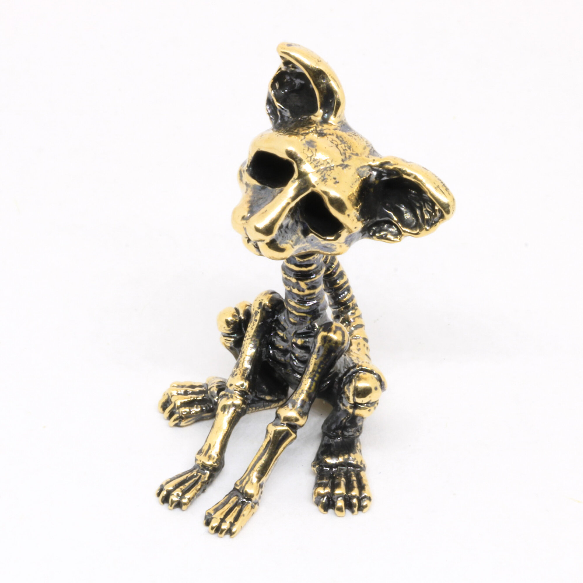 Кот Скелетон Фигурка из Бронзы от Рязанской литейной мастерской