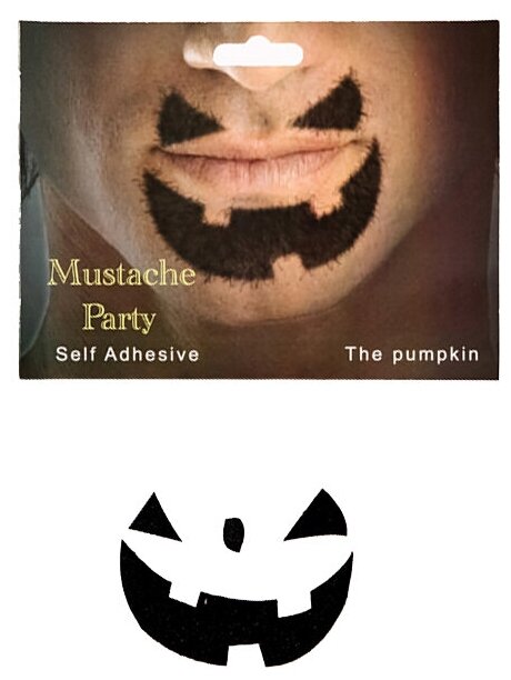 Усы и борода "Тыква" серии Хэллоуин (Цв: Черный )
