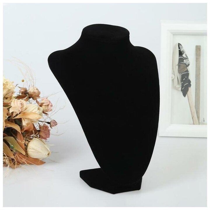 Бюст для украшений, 17*11*23 см, h-23см, цвет чёрный
