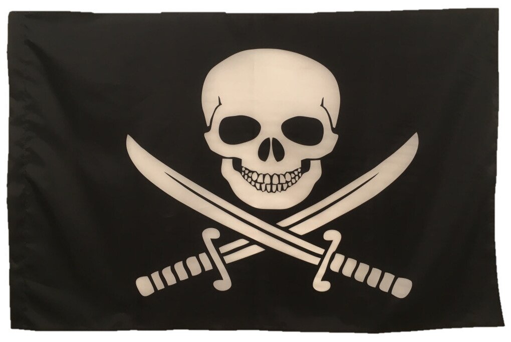 Пиратский флаг с саблями 90х135 см