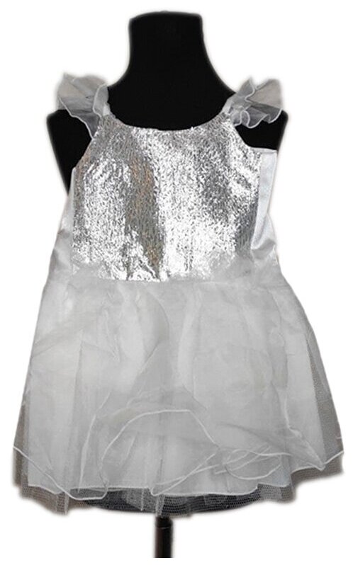Костюм "Снежинка" (Цв: Белый-Серебряный Размер: 26)