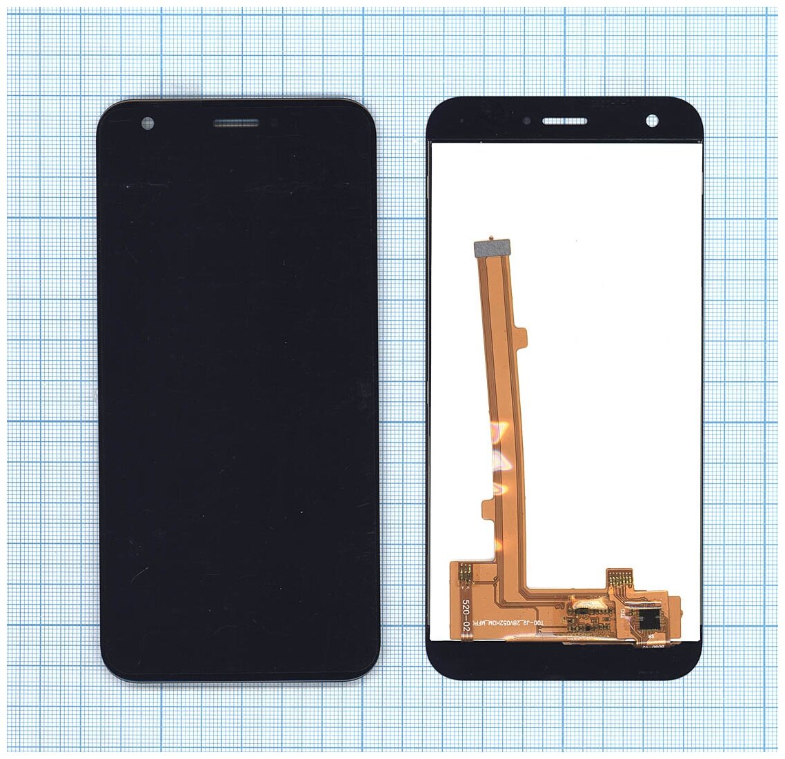 Дисплей (экран) в сборе с тачскрином для ZTE Blade A512, Z10 черный / 1280x720