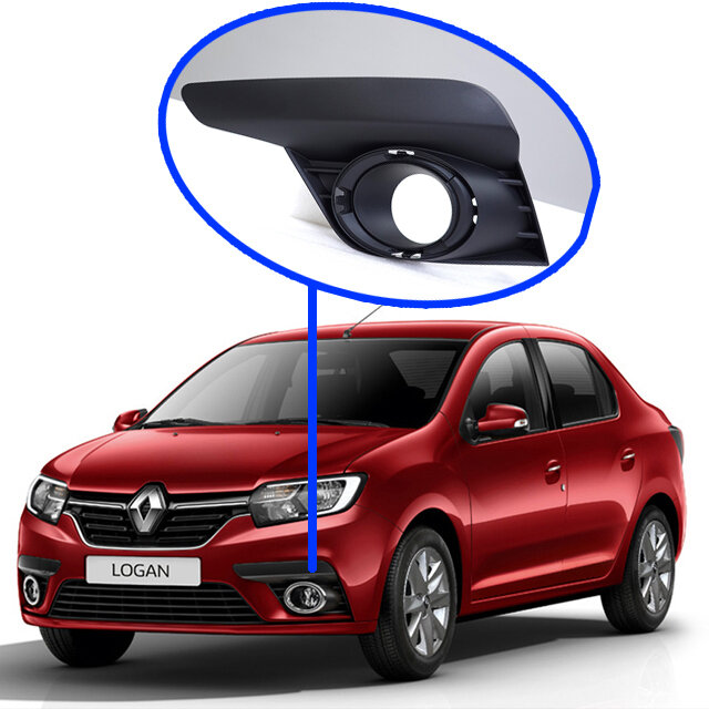 Накладка ПТФ левая для Рено Логан 2, Renault Logan 2 (2018+) 261A38260R