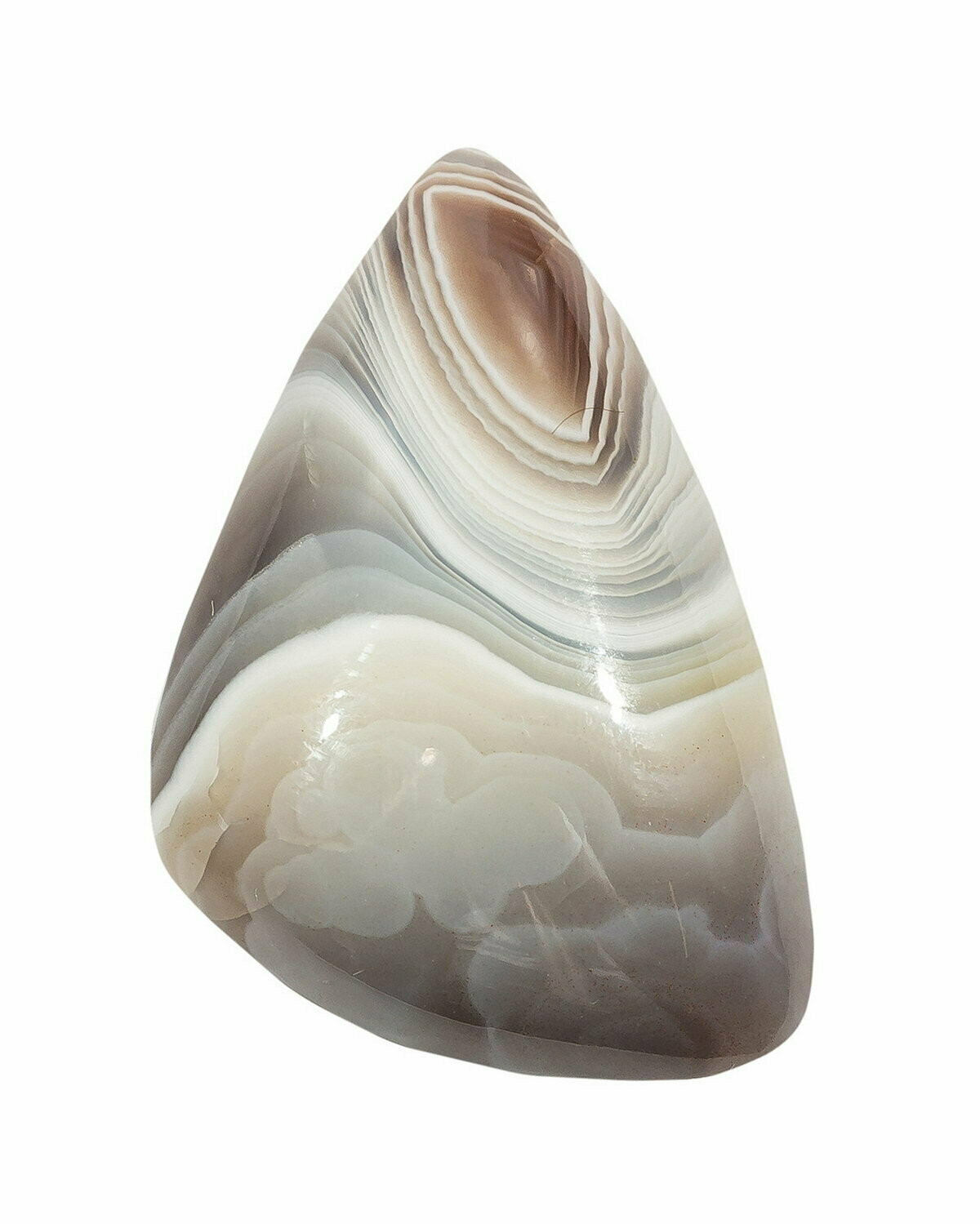 Кабошон из актинолита, размер 53х24х6 мм, вес 9 грамм