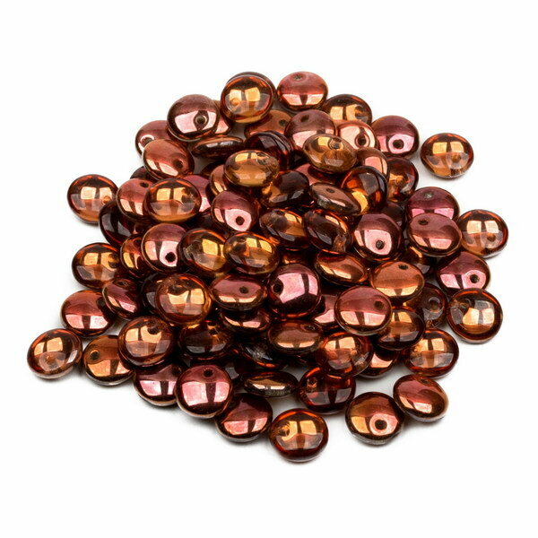 Стеклянные чешские бусины, Lentils, 6 мм, цвет Crystal Sunset, 100 шт.