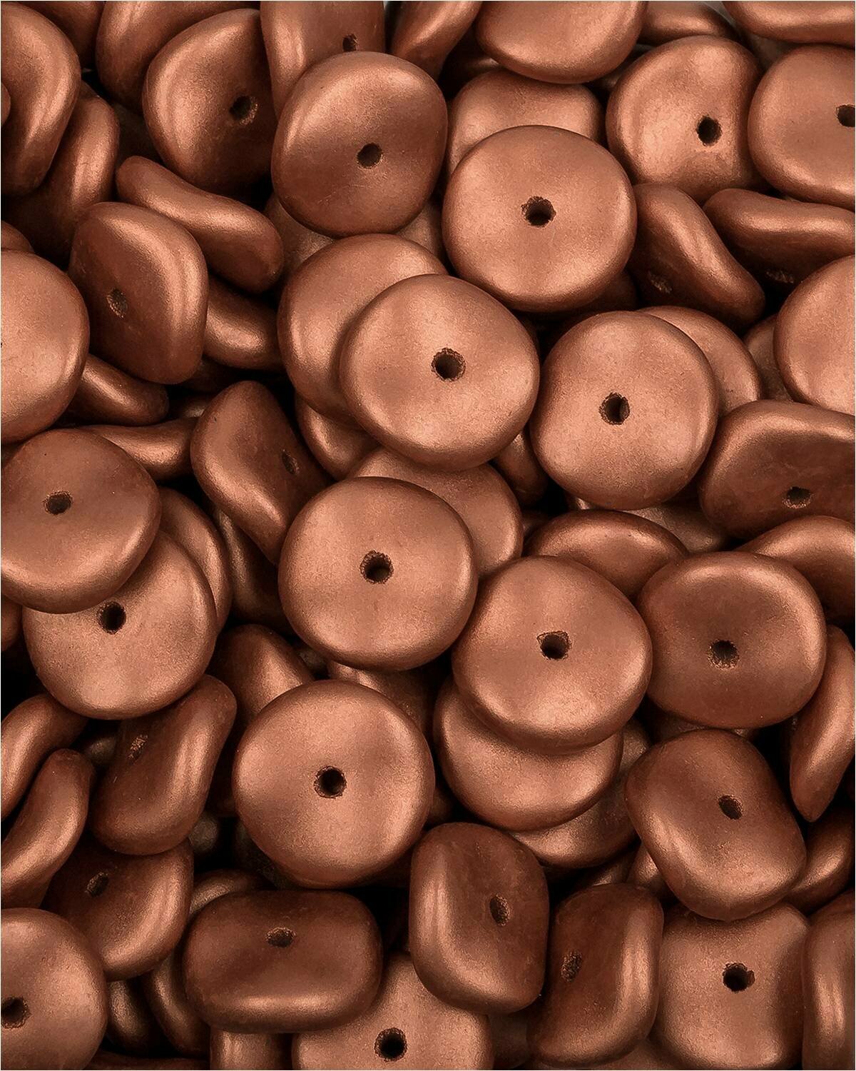 Стеклянные чешские бусины, Wavelet Beads, 10 мм, цвет Metallic Bronze, 10 шт.