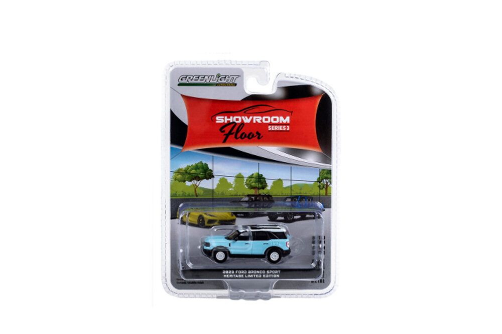 Ford bronco sport 4X4 heritage limited edition 2023 robin’s egg blue/oxford white (длина модели 6-10 см)