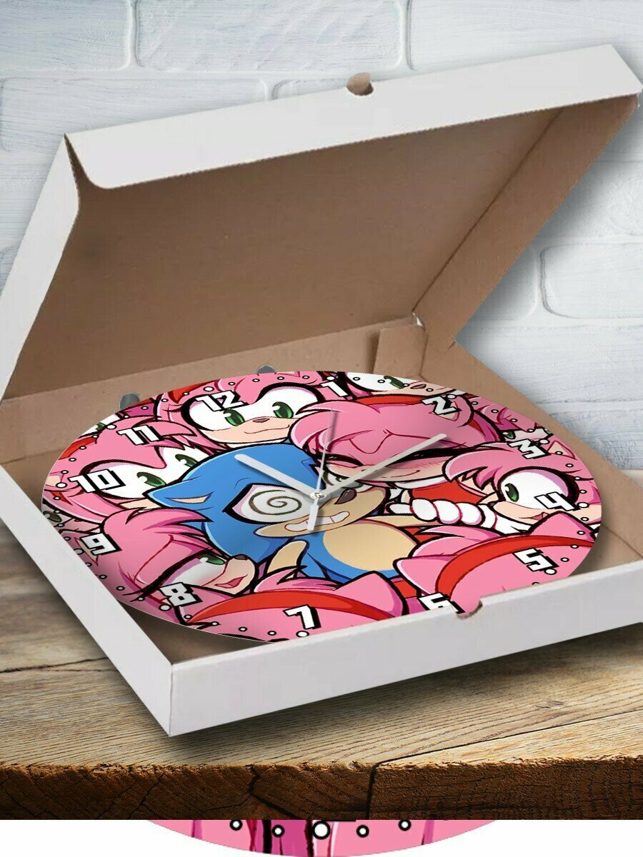 Настенные часы УФ с рисунком Игры Sonic Forces - 2228