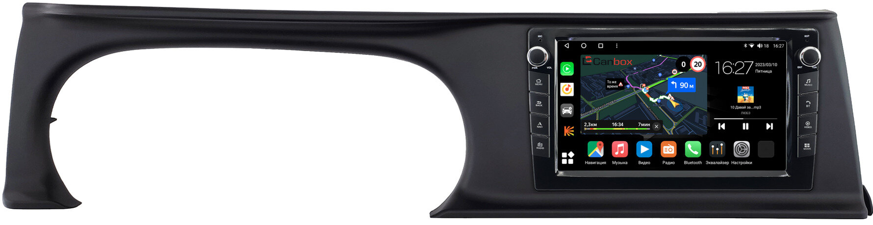 Штатная магнитола Kia Seltos 2019-2024 Canbox M-Line 7825-10-0143 на Android 10 (4G-SIM, 2/32, DSP, QLed) С крутилками