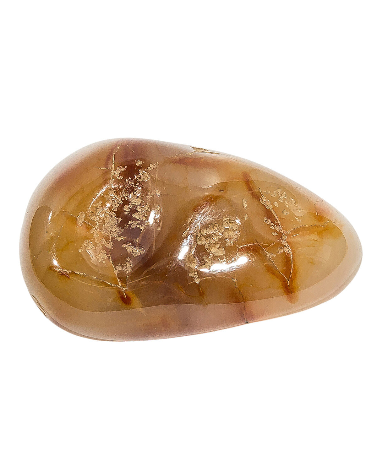 Агат полированный, размер 73х52х28 мм, вес 145 грамм