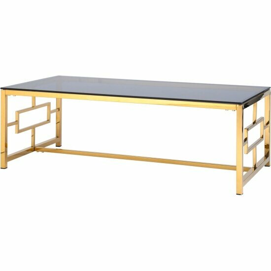 Стол журнальный Stool Group стул груп 120*60 бруклин, стекло smoke, сталь