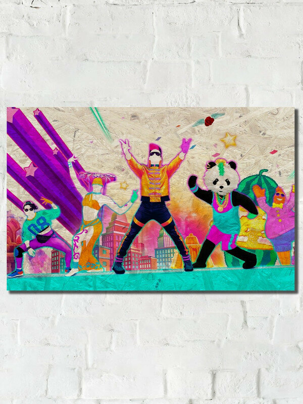 Картина интерьерная на рельефной доске, размер 47х30, материал ОСП игра Just Dance 2018 - 11144 Г
