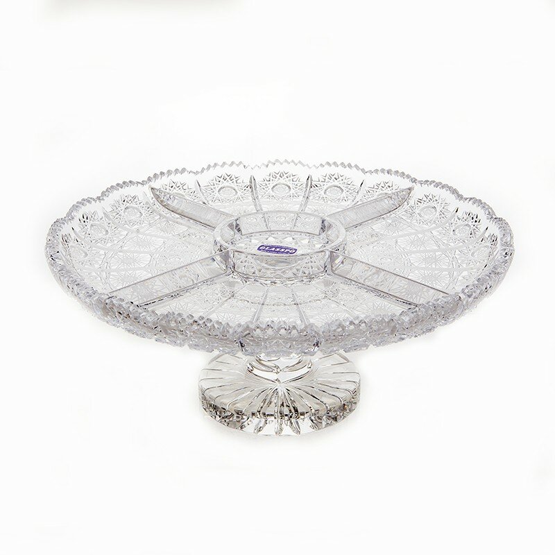 Менажница на ножке 30,5см «Хрусталь 67035» (Glasspo, страна Чехия)