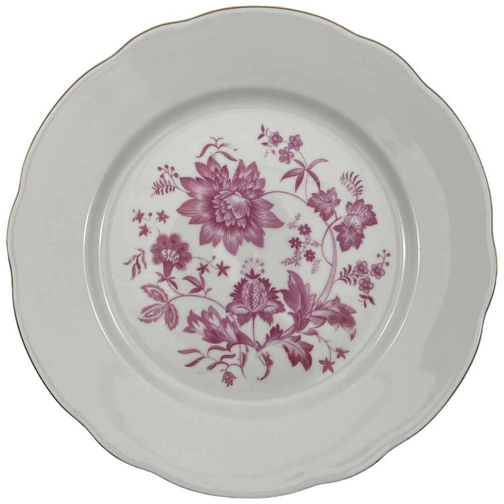 Тарелка "Цветочный этюд", 24 см, для вторых блюд, фарфор, 1960-1990 гг, Colditz, ГДР