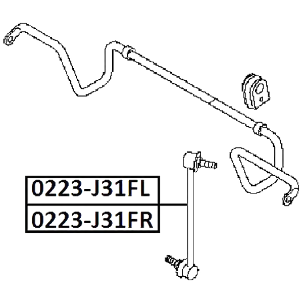 ASVA 0223-J31FR (546188J000 / 54618CN011) тяга стабилизатора передняя правая