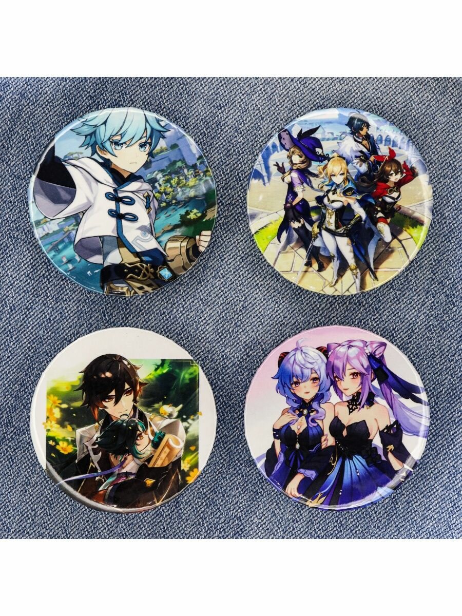 Набор значков аниме серии Genshin Impact