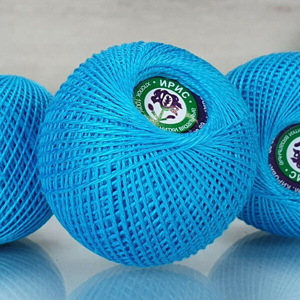 Пряжа ПНК им. Кирова ирис 25 3006 гол. бирюза (6 мотков)