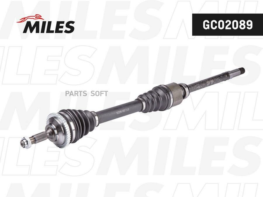 GC02089 MILES Привод в сборе PEUGEOT 206 1.1-1.6 98- прав. (ABS)
