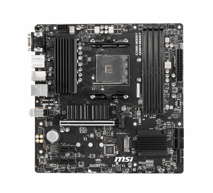 MSI Материнская плата SocketAM4 MSI B550M PRO-VDH (AMD B550, 4xDDR4, M.2, SATA III, RAID, PCI-E, D-Sub, HDMI, DP, 1Гбит LAN, USB3.2, mATX) (ret)