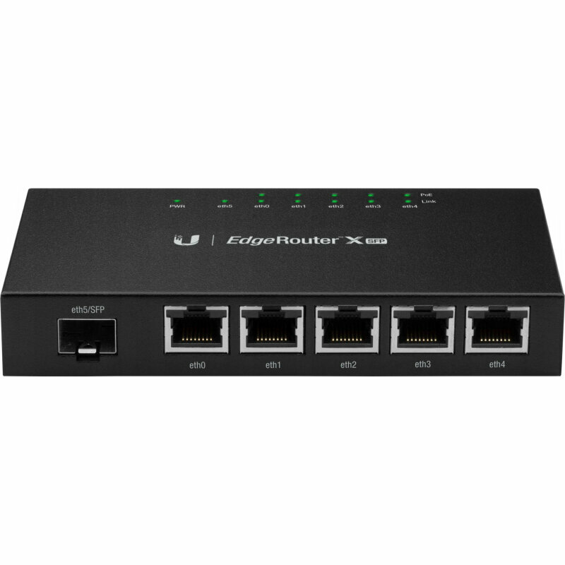 Маршрутизатор Ubiquiti X SFP (ER-X-SFP) 2 ядра (880 МГц), 5x 1G RJ45, 1xSFP, 1984671