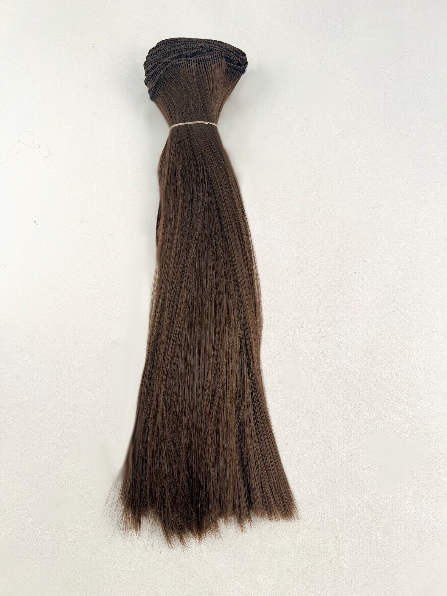 Пряди волос Leekeworld String Hair ChocoBrown (30 см - Шоколадно-коричневый для кукол Ликиворлд)