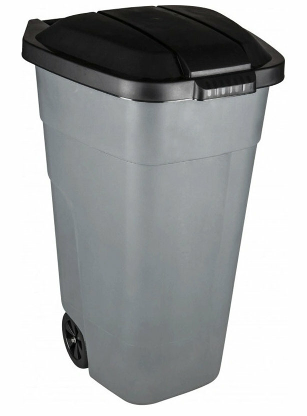 Бак садовый 110л д/мусора колеса с крышкой PT9957 PLAST TEAM