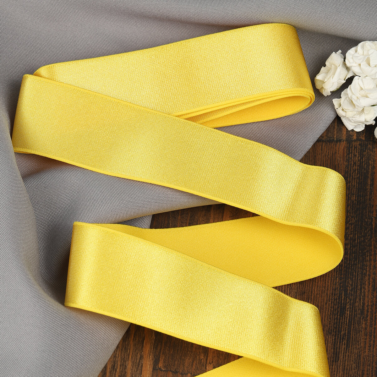 Резинка TBY для мужских трусов и боксеров 40мм цв. яркий желтый уп.1,5±0,5 м