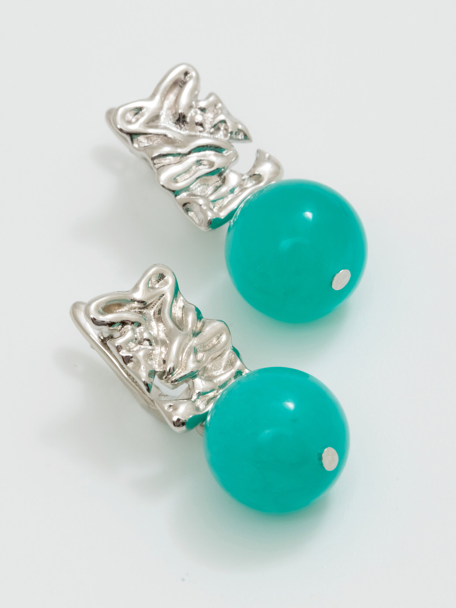 Серьги, амазонит