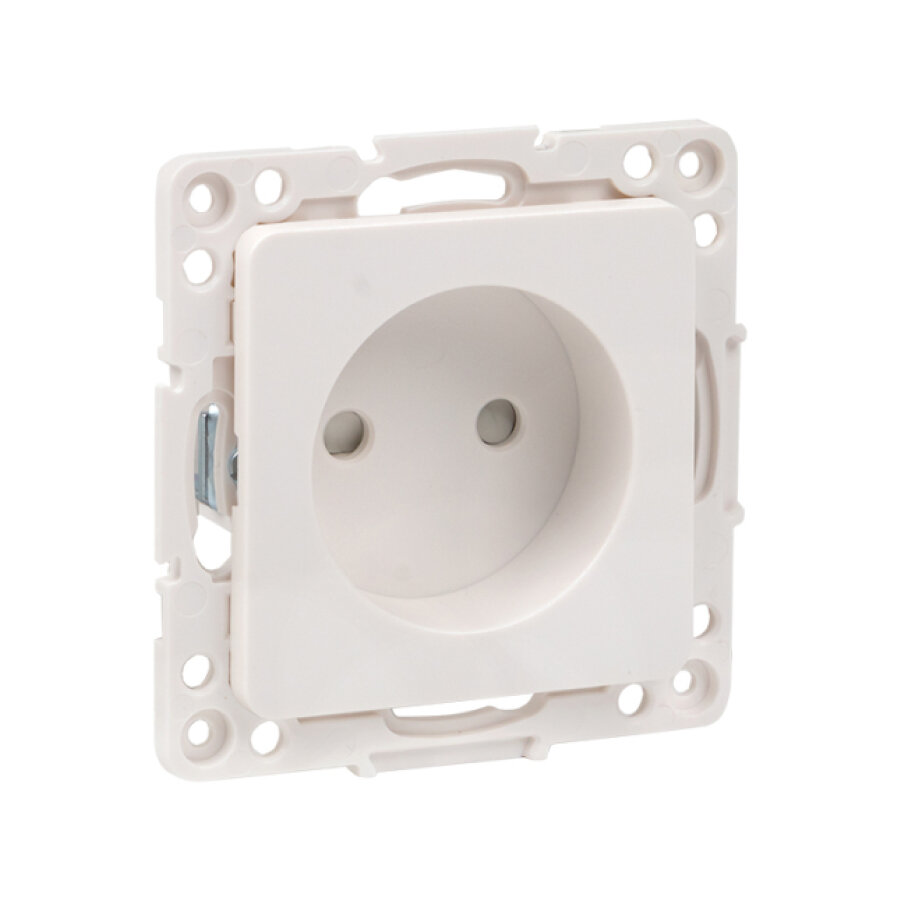 Механизм Розетки 1-местной б/з EKF PROxima Стокгольм 10А автоматические клеммы белый с защ. штор. (2 шт)