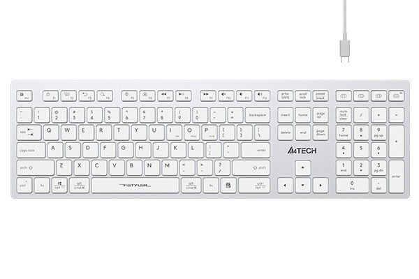 Клавиатура A4Tech Fstyler FBX50C белый USB беспроводная BT/Radio slim Multimedia (FBX50C WHITE)