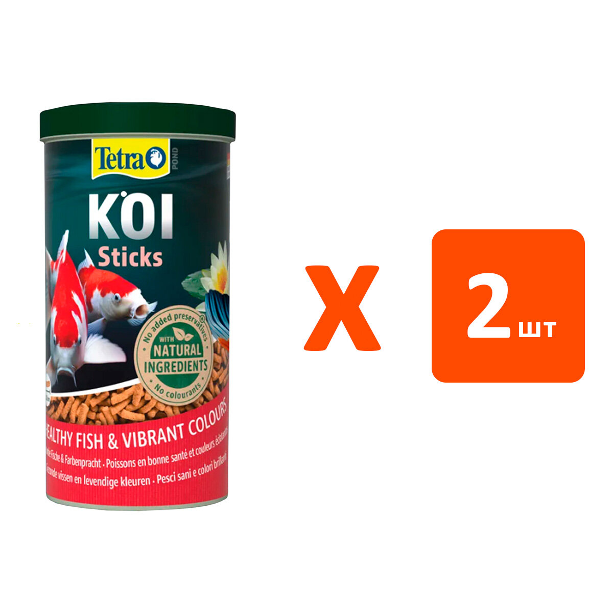 TETRA POND KOI STICKS корм гранулы для прудовых рыб (1 л х 2 шт)