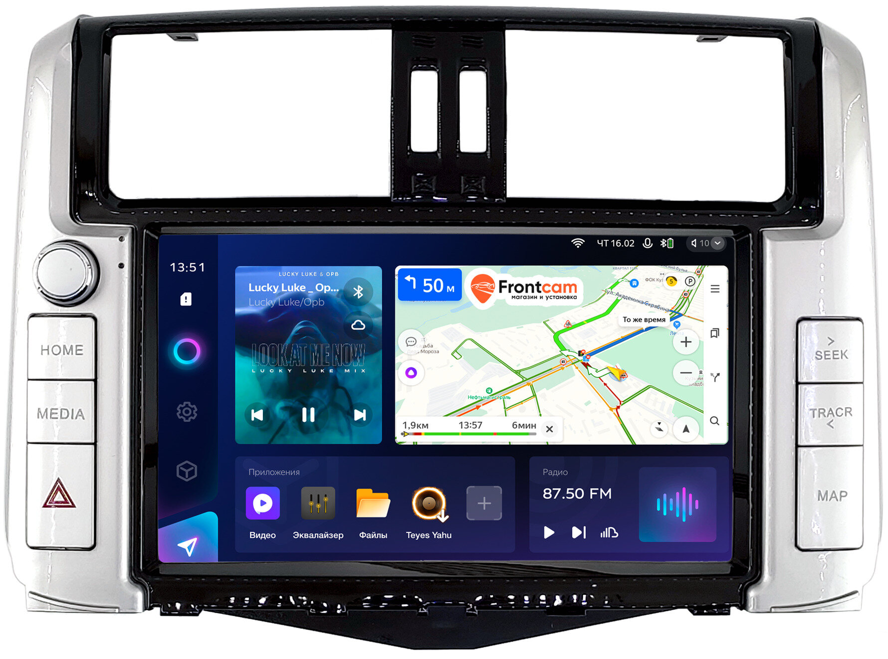 Штатная магнитола Teyes CC3 2K 4/32 9.5" RM-9-2547 Toyota Land Cruiser Prado 150 2009-2013 (авто с Navi и JBL Synthesis, без 360, глянцевая) Android 1