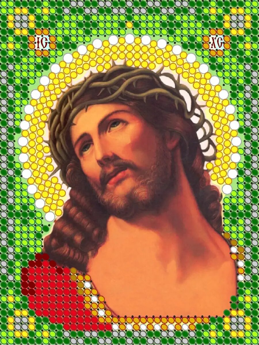 Алмазная мозаика Иисус Христос размер 11*15 сантиметров от Диамант