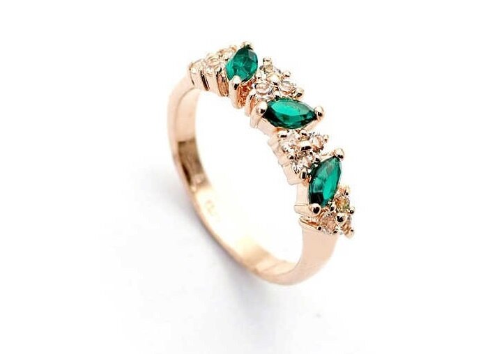 Кольцо, искусственный камень, циркон