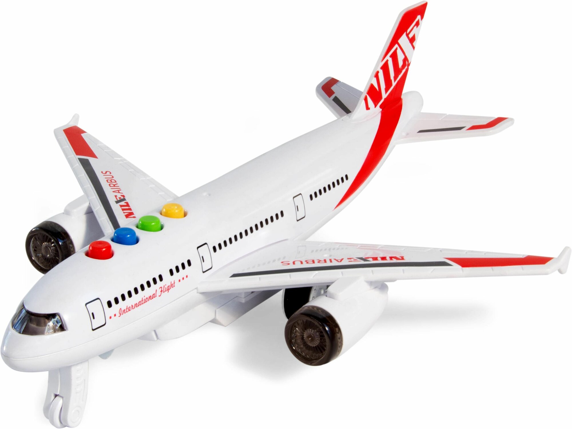 Самолет пластиковый со звуком, светом 18,5 х 21,2 х 6,8 см. / 1 шт.