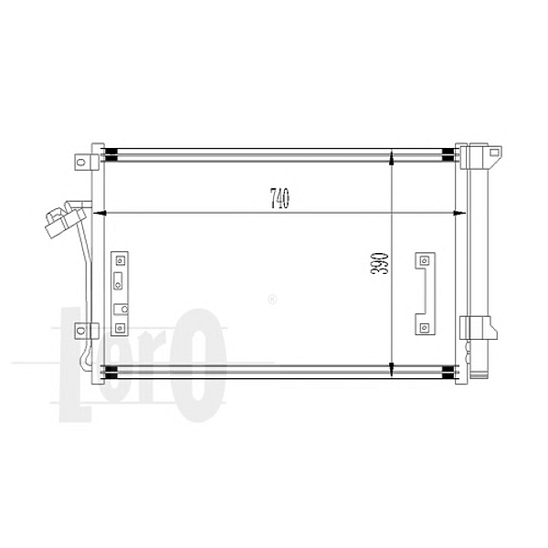 LORO 003-016-0020 (4L0260401 / 7L0820411D / 7L0820411E) радиатор кондиционера audi: q7 (4l) 3.0-6.0tdi / fsi / tfsi / quattro 06-15