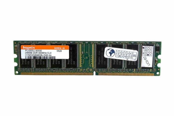 Оперативная память DDR1 256Mb PC3200 Hynix HYMD232646D8J-D43