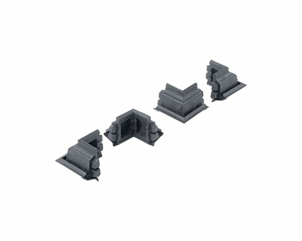 Уголок для уплотнителя ALM770071 наружный угол черный комплект: 4 шт