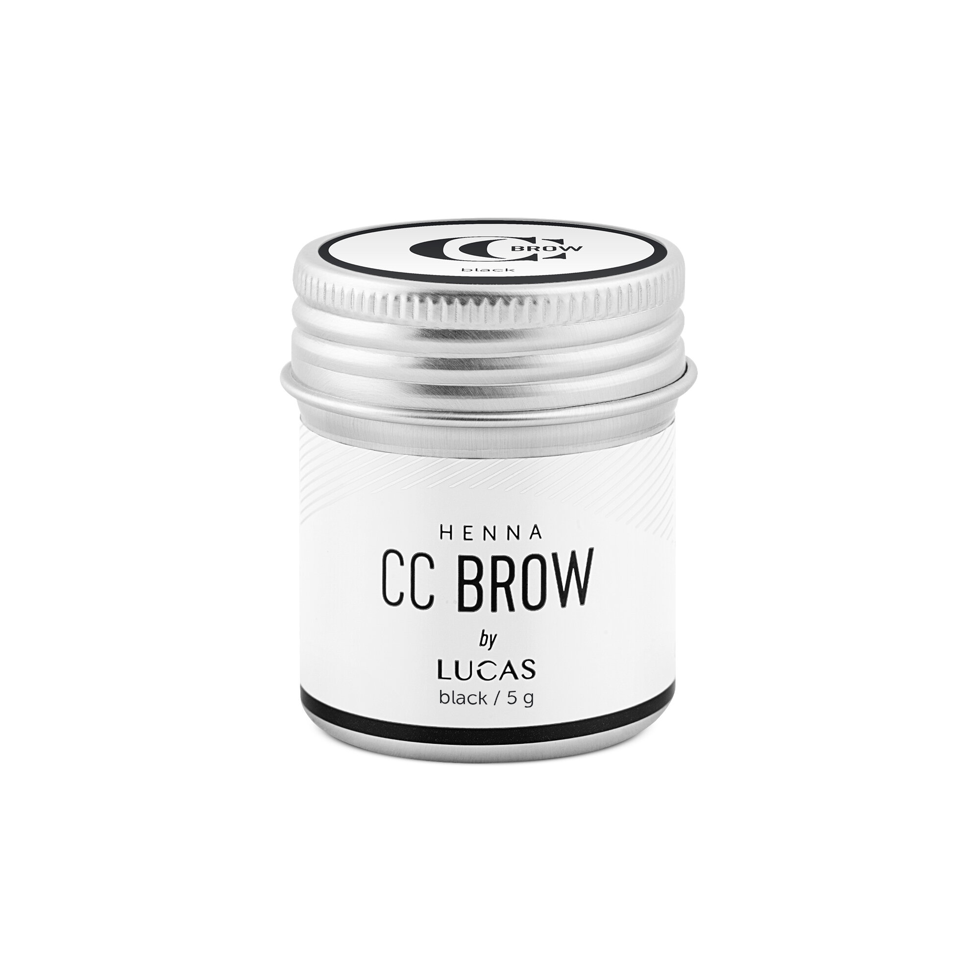 Хна для бровей Lucas Cosmetics CC Brow Color Correction в баночке Black /Черный (Black), 5 гр