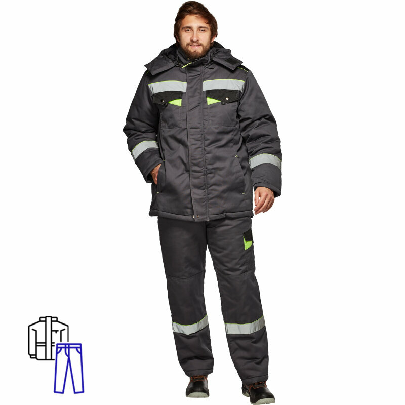 Костюм рабочий зимний Корвет СОП с брюками (р.52-54) 170-176, 1458223