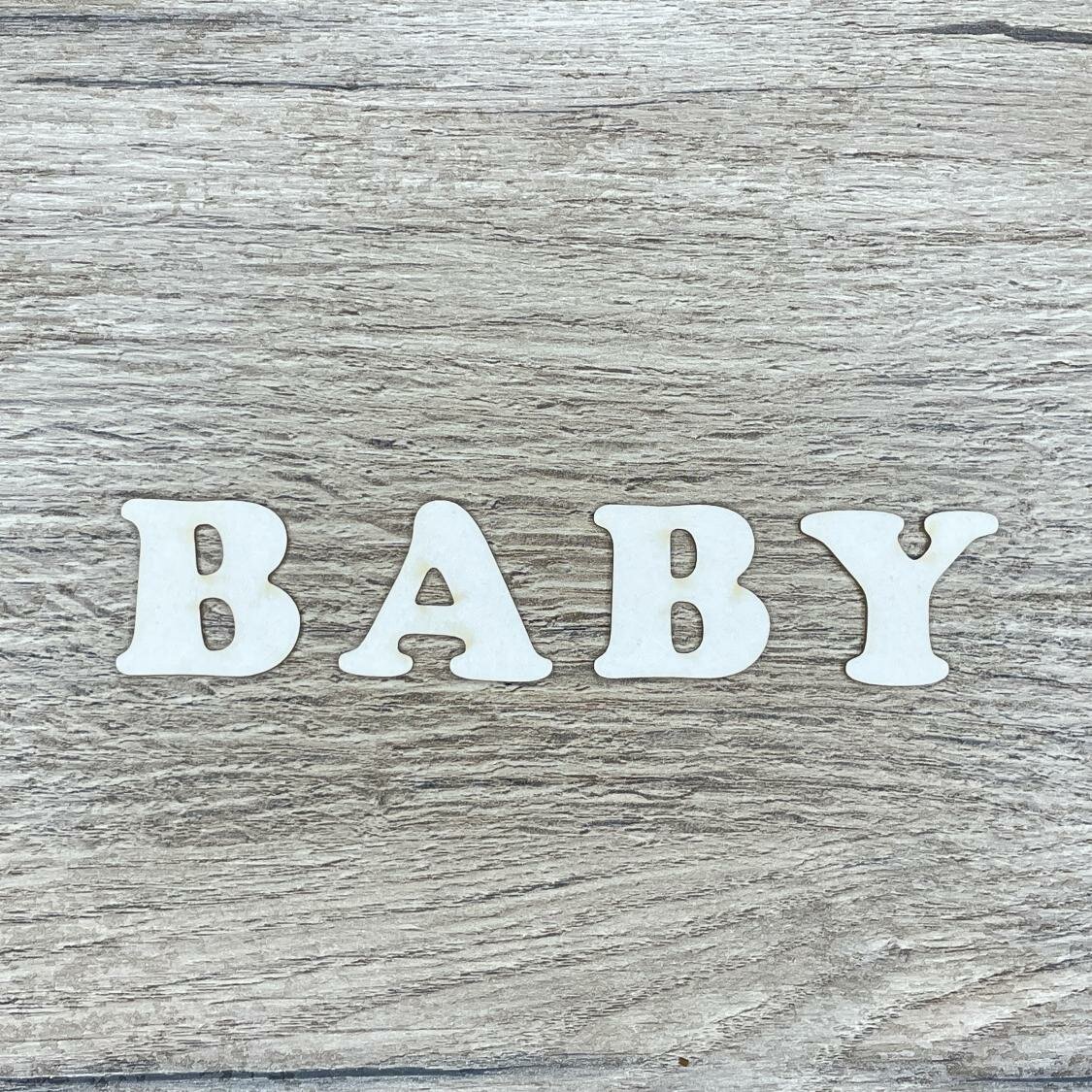 Чипборд надпись "Baby" толщина 1,55 мм