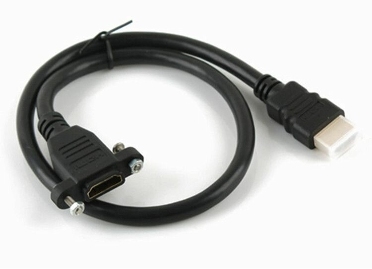 1-портовый встраиваемый удлинитель HDMI прямоугольный 30sm на болтах