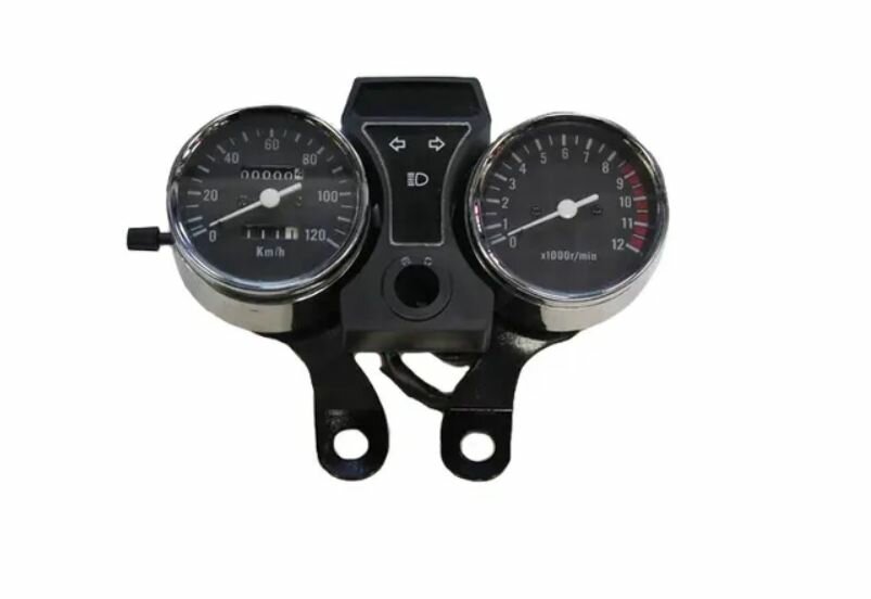 Круглый Щиток приборов для мопеда "Альфа" с электронным тахометром (в сборе)
