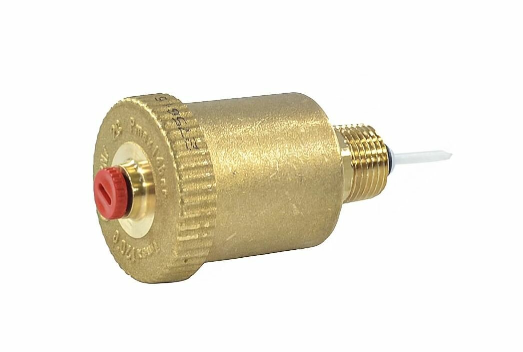 Воздухоотводчик автоматический латунь R99I Ду 15 Ру14 G1/2" НР прямой с запорным клапаном Giacomini R99IY003