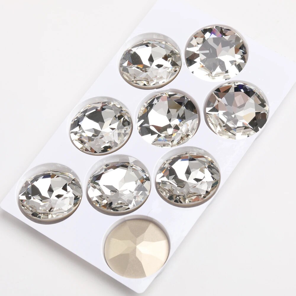 Стразы хрустальные Crystal, серебряный, 27 мм