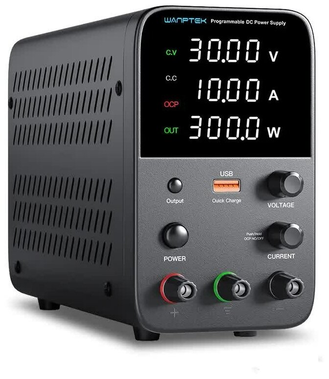 Лабораторный блок питания Wanptek WPS3010H，Регулируемый и стабилизированный импульсный источник питания постоянного тока