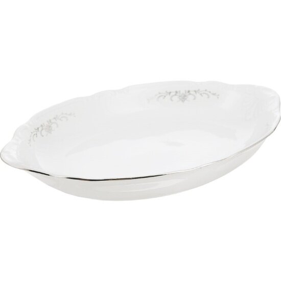 Блюдо для хлеба Thun 1794 "Серый орнамент отводка платина"