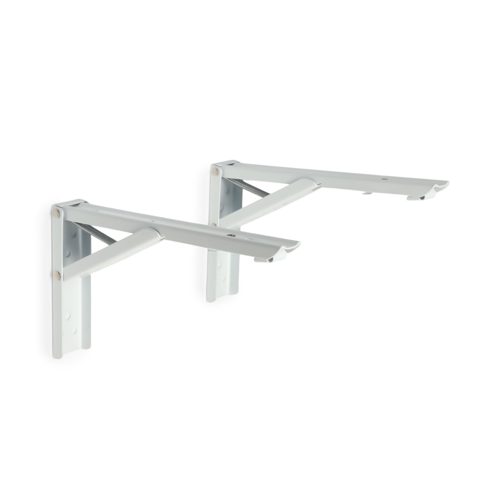 Кронштейн складной для столов и полок тундра, F001, 2 шт, длина 250 мм, сталь, белый